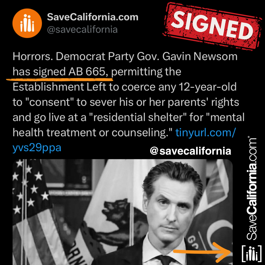 Horrors — Newsom signs emancipation of 12-year-olds « SaveCalifornia ...